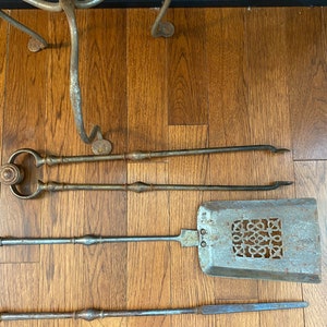 Antique Late Victorian Style Fire Tools - Etsy