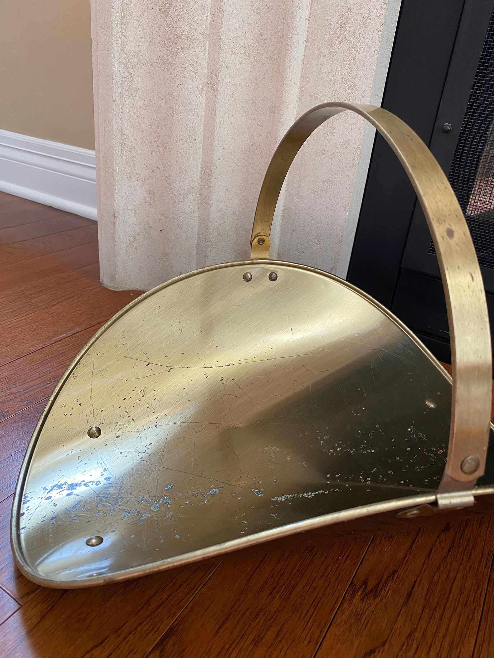 Vintage Fireplace Wood Log Brass Holder - Etsy