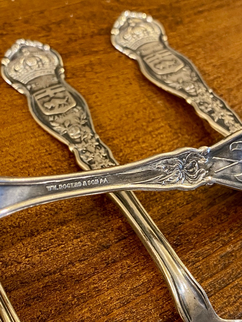 Vintage Wm Rogers Silver Plated Desert Spoon 4 Pieces - Etsy