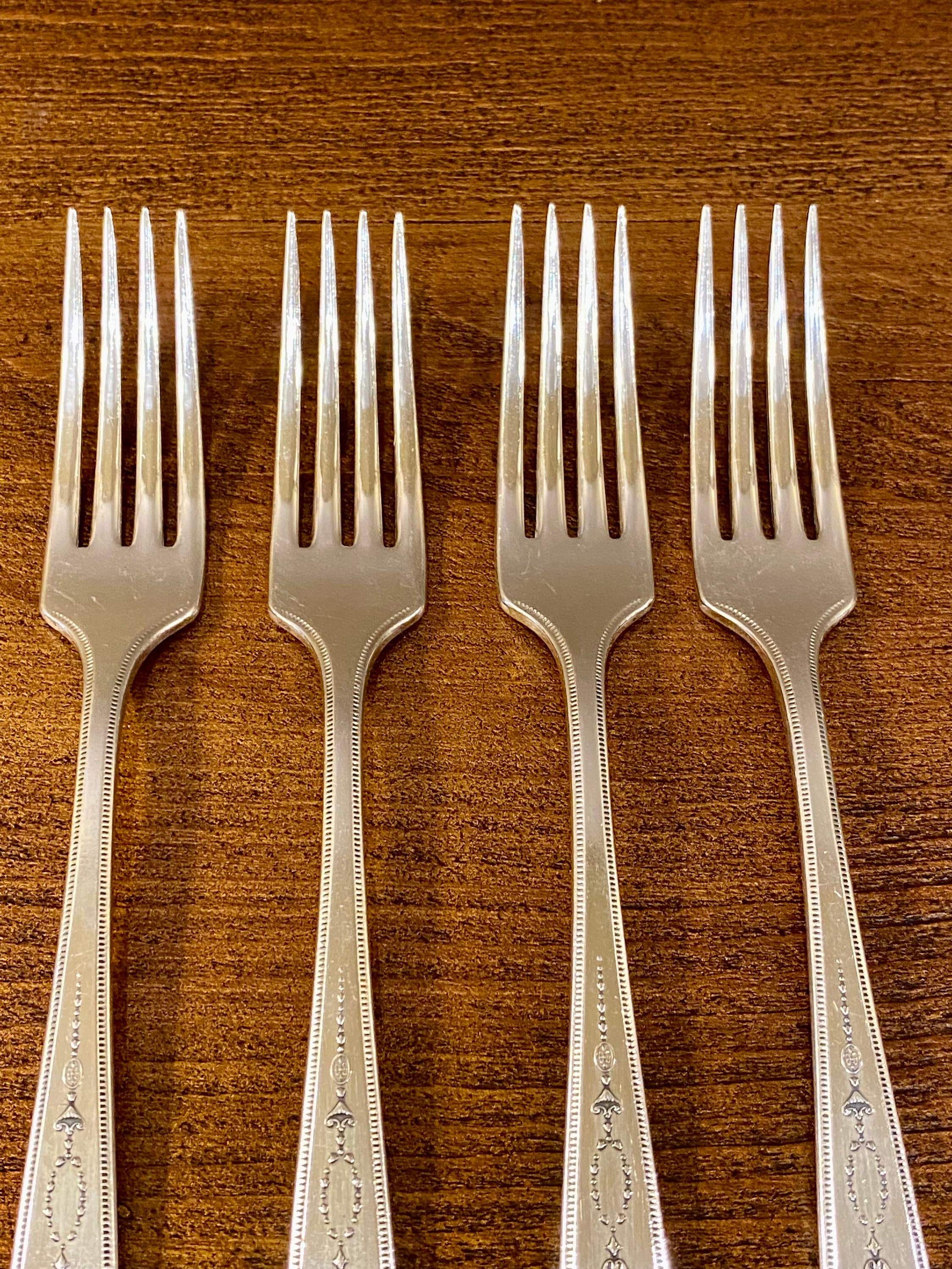 Community Silver Plate Flatware Dinner Fork Grosvenor Pattern, 4 Pieces ...