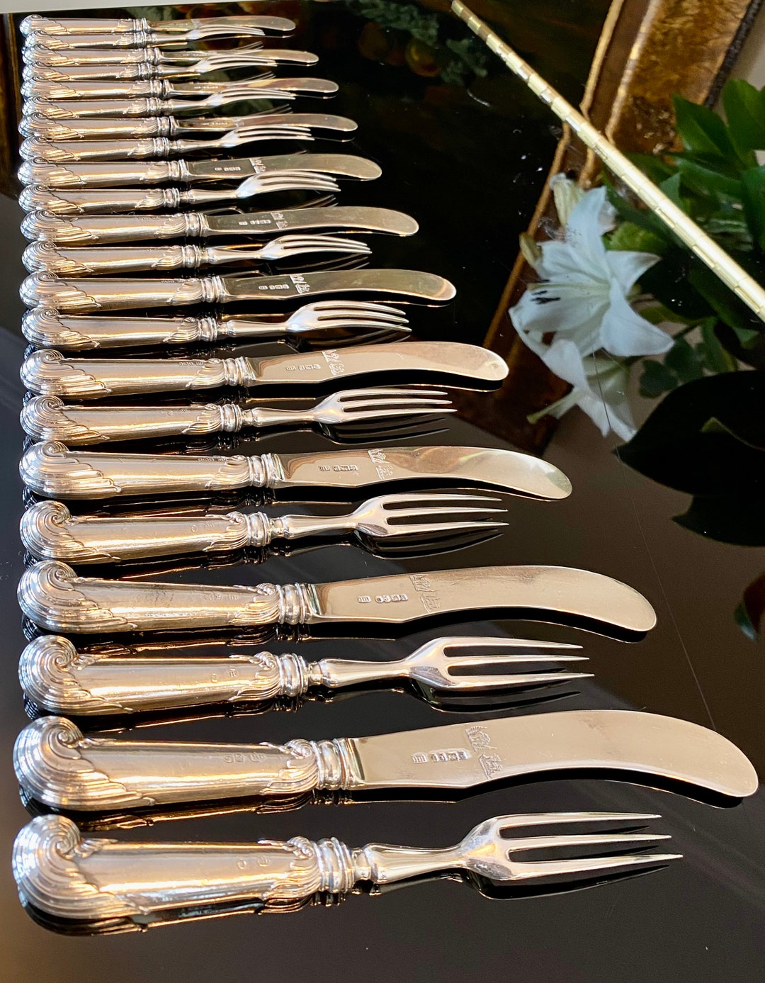 Harrison Bros. & George Howson Sterling Silver Fruit Set -22 Pieces - Etsy