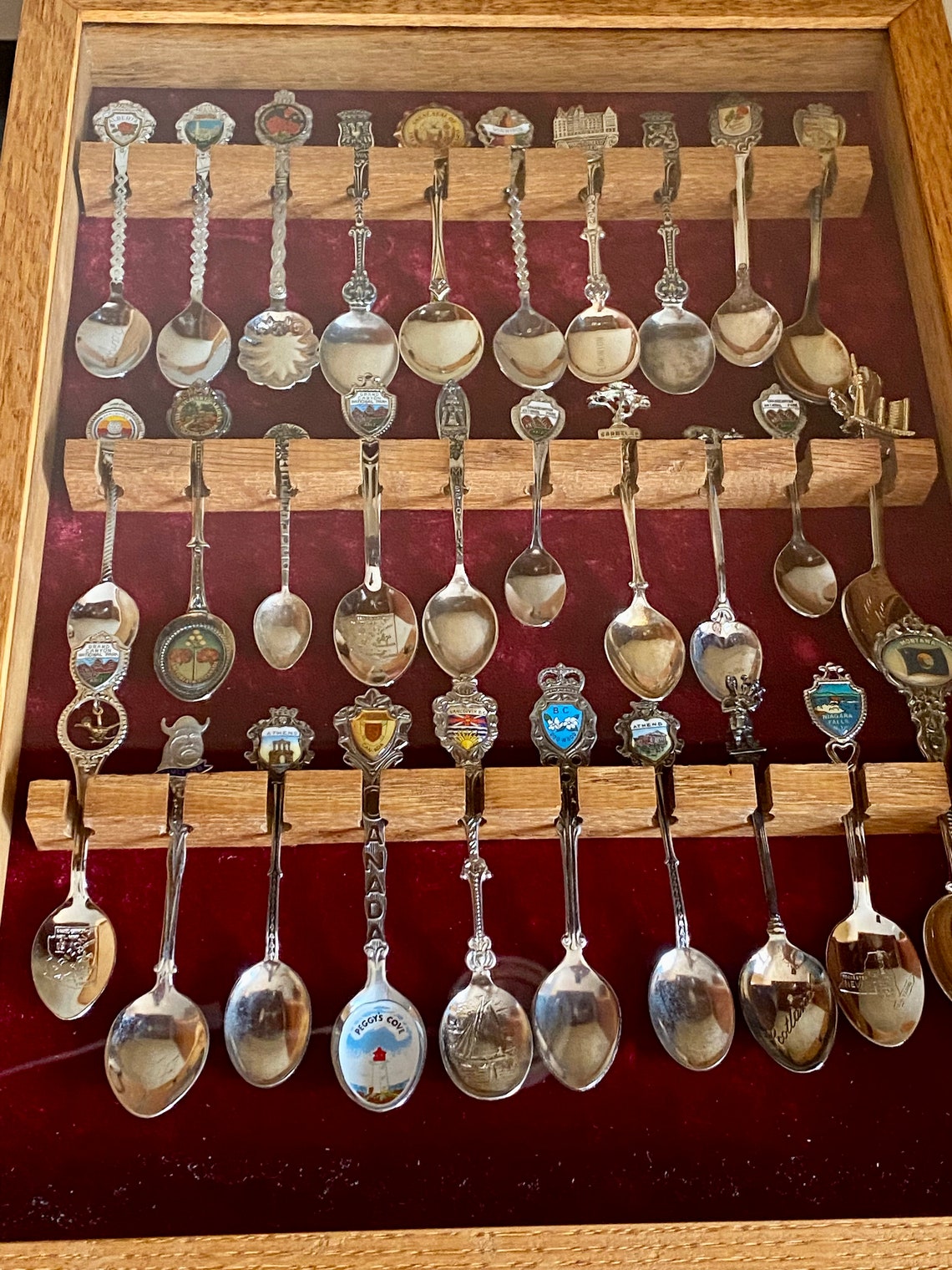 Vintage 30 Souvenir Spoons Silver Plated Spoons Wooden Spoon - Etsy