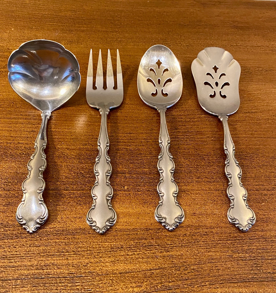 Oneida Mozart Stainless Deluxe Glossy 4 Piece Serving Set / Ladle ...