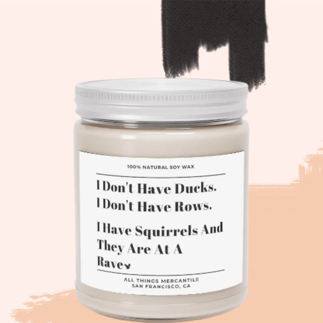 Squirrels at A Rave Candlesoy Candle50 Hour Choose Your Scentfunny ...