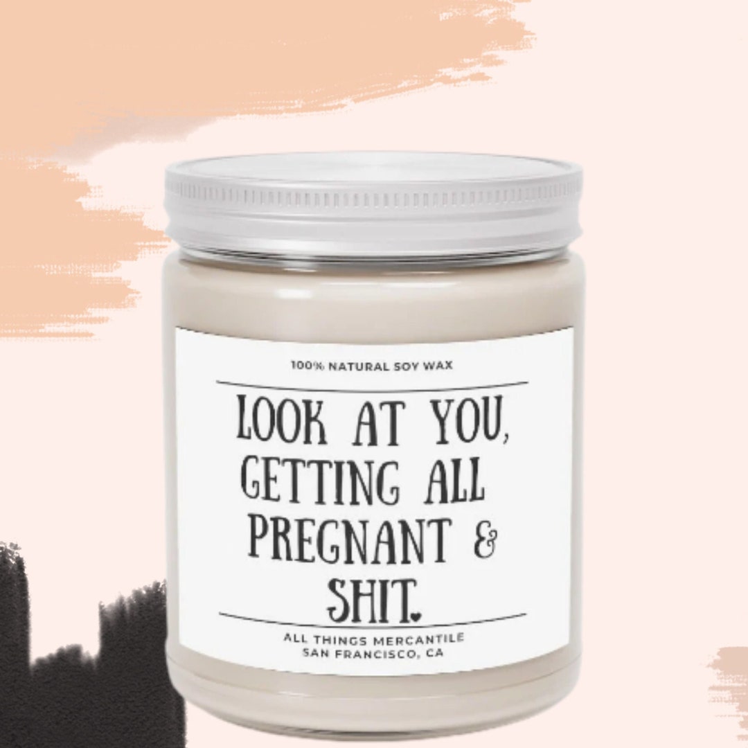 Pregnant Funny Soy Candle Pregnancy Candle 50hr Choose Your Scent New ...