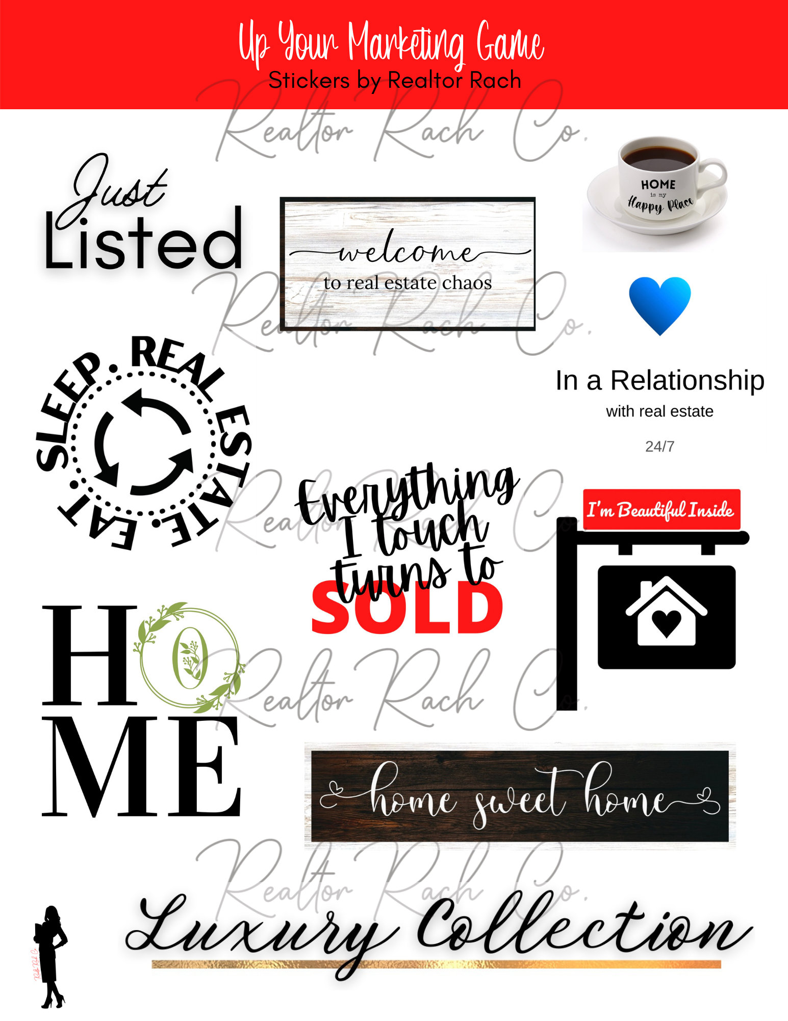 Printable Realtor Stickers up Your Marketing Game - Etsy