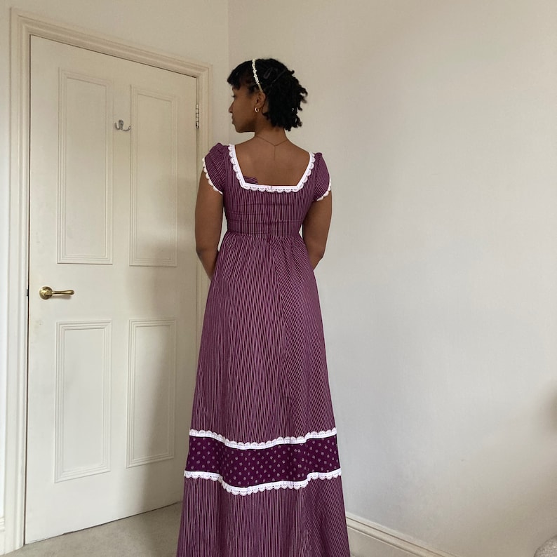 1970's Cottage Core Liberty London Hilda Hawaii Purple Prairie Dress - Etsy