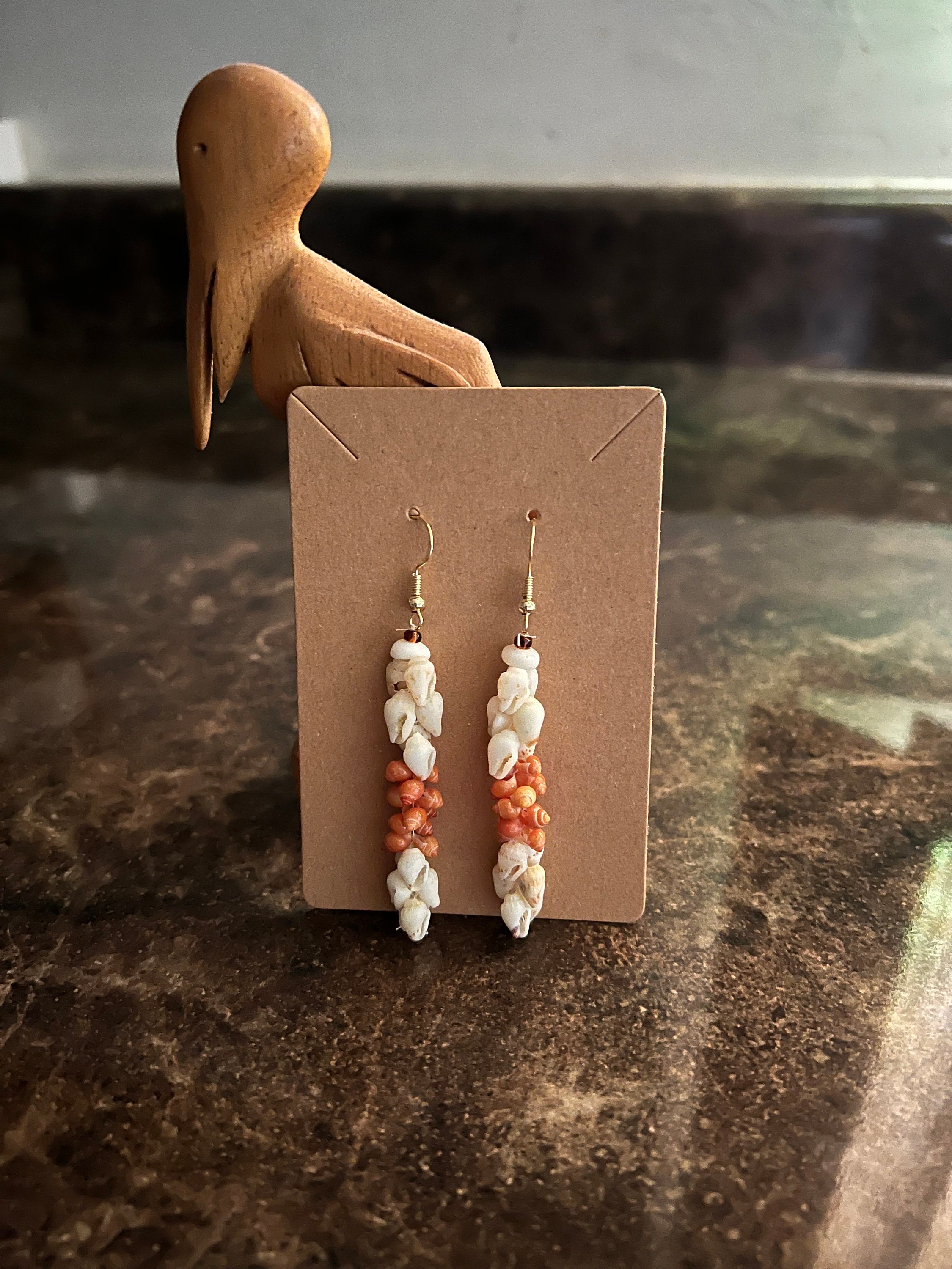 Hawaiian Dove Shell and Papa ia Shell Earrings - Etsy