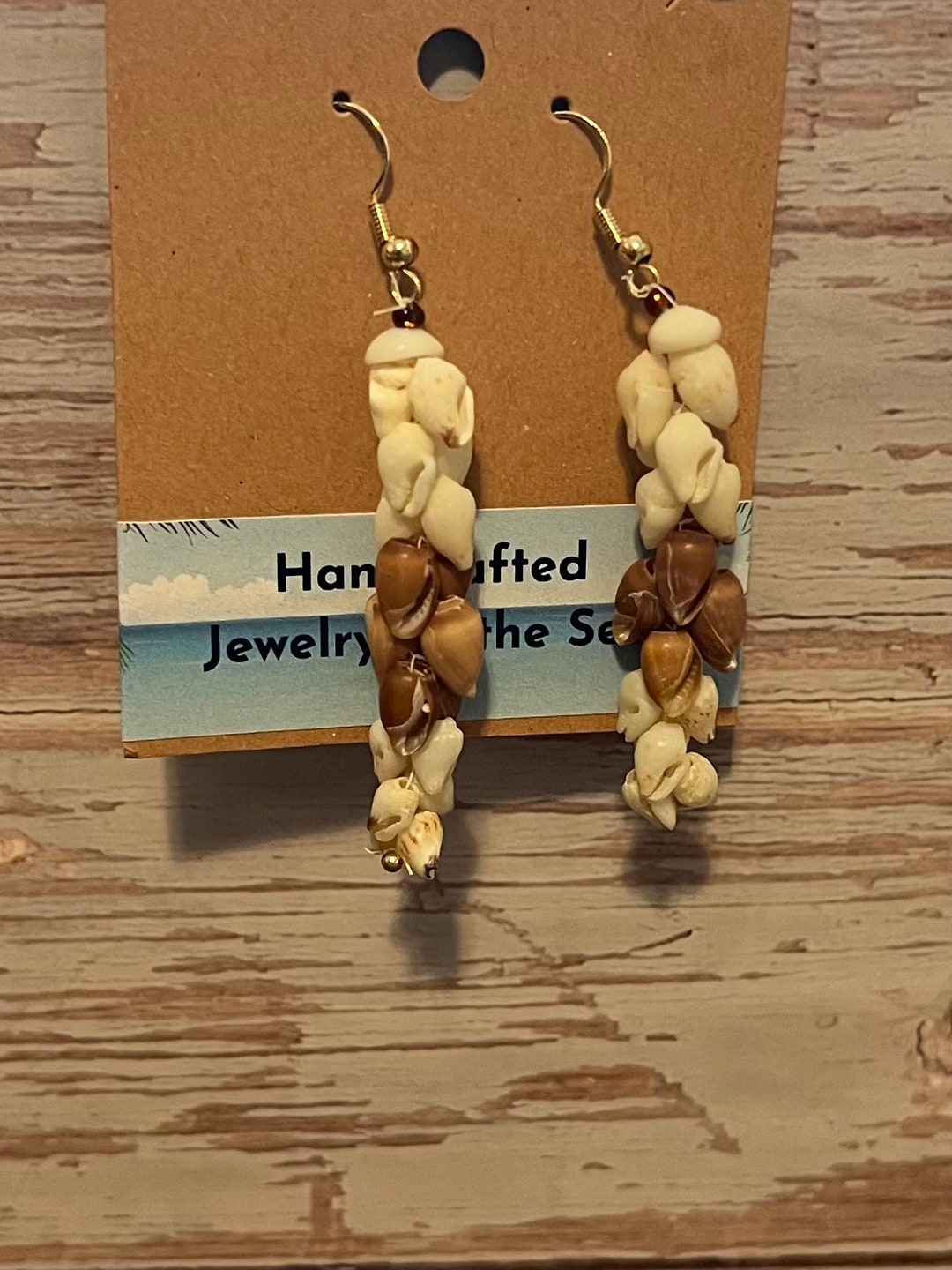 Hawaiian Dove Shell and Ear Shell Earrings - Etsy