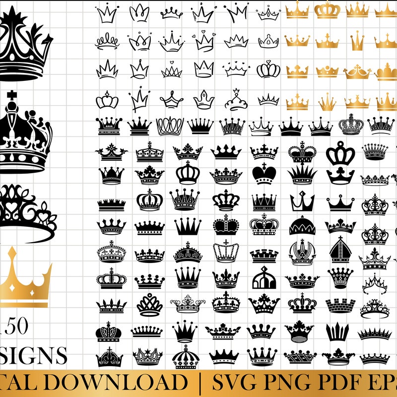 Crown Svg - Etsy