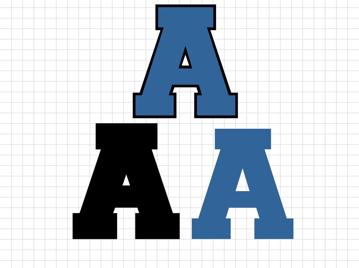 Varsity Font Svg Block Font Svg College Font University - Etsy
