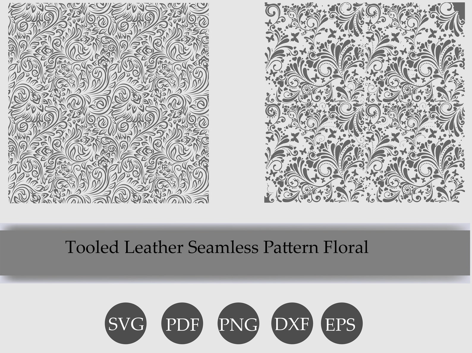 15 Tooled Leather Seamless Pattern Floral Svg Bundle, Floral Pattern ...