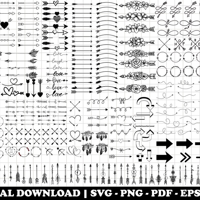 Hearts Arrow Art - Etsy