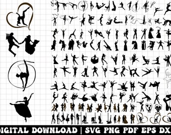 Dance Svg Cut File for Cricut, Dancer Silhouette Svg, Dance Team Svg ...