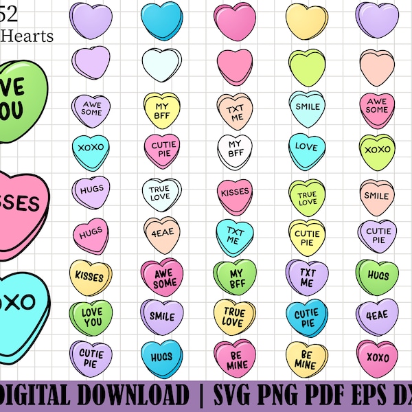 Conversation Hearts - Etsy