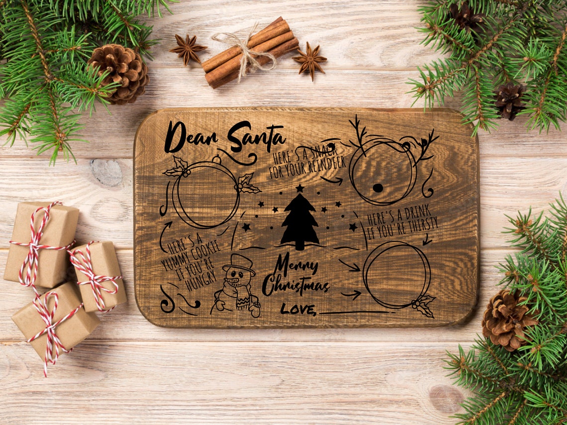 Dear Santa Tray SVG Bundle Christmas SVG Santa Tray SVG - Etsy