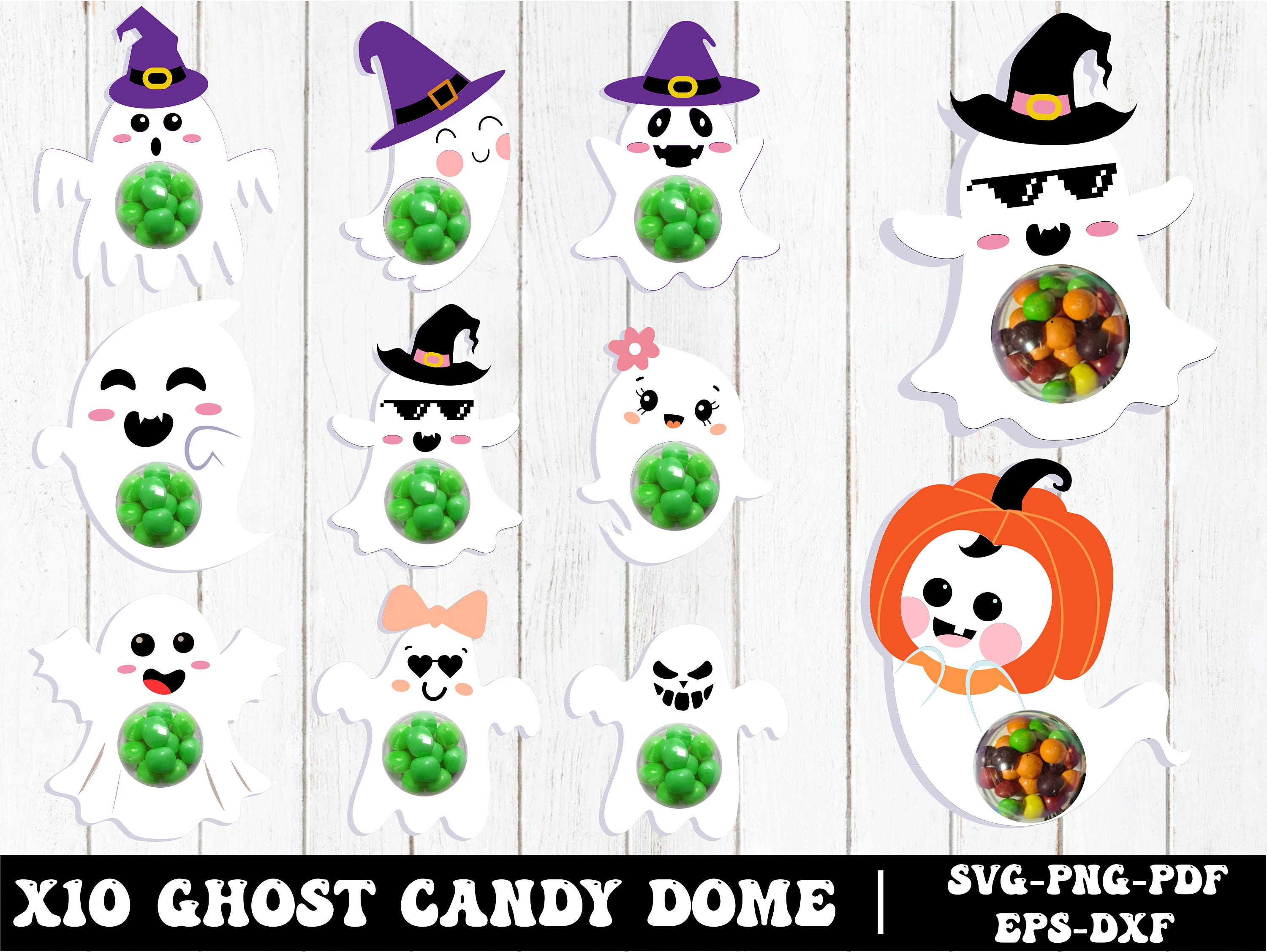 Halloween Ghost Candy Dome SVG Bundle, Party Favors (digital Download ...