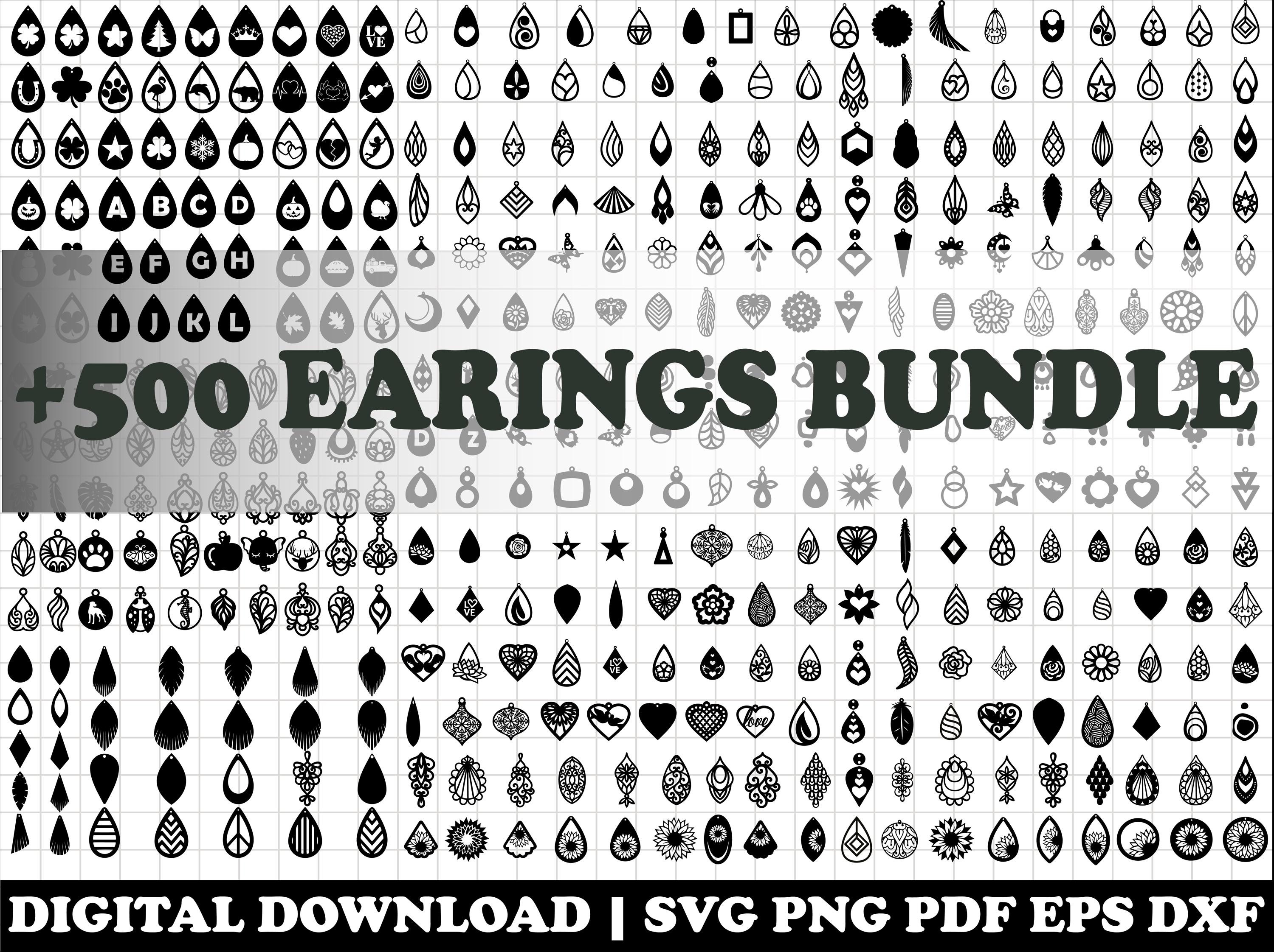 Earring SVG MEGA Bundle, Earring Cut Patterns, Cricut Files (digital ...