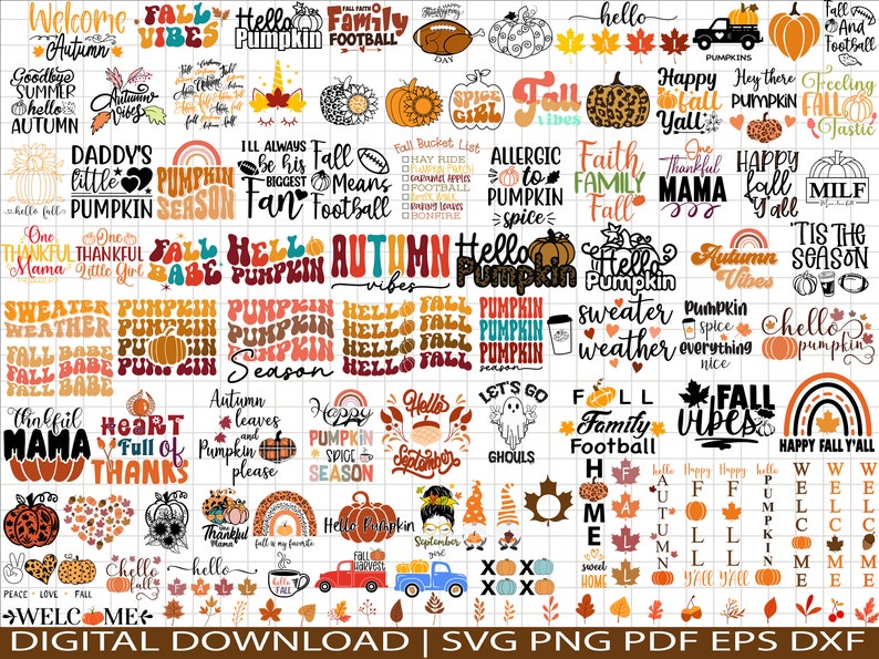 Fall SVG Bundle, Fall Svg, Autumn Svg, Thanksgiving Svg, Fall Svg ...