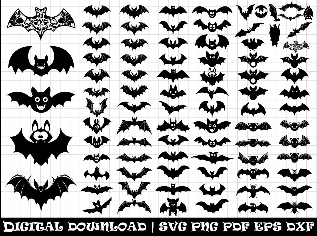 Bat SVG Bundle, Halloween Bat SVG, Bat, Halloween, Night Bat SVG, Png ...