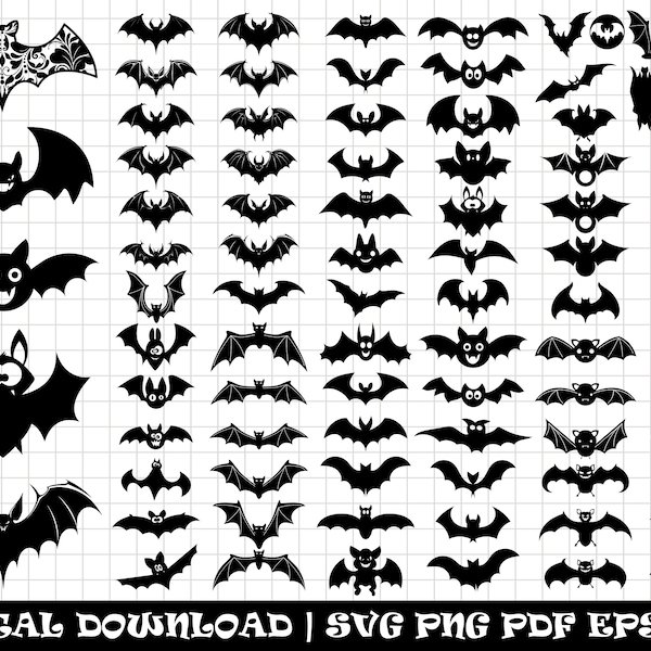 Bat Svg - Etsy