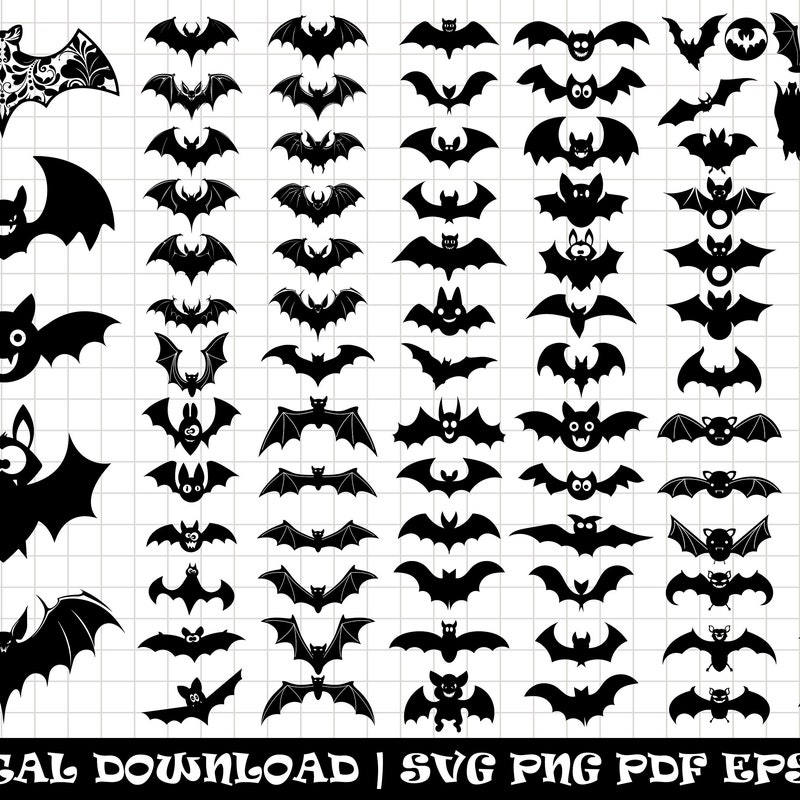 Bat Svg - Etsy