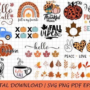 Fall SVG Bundle, Fall Svg, Autumn Svg, Thanksgiving Svg, Fall Svg ...