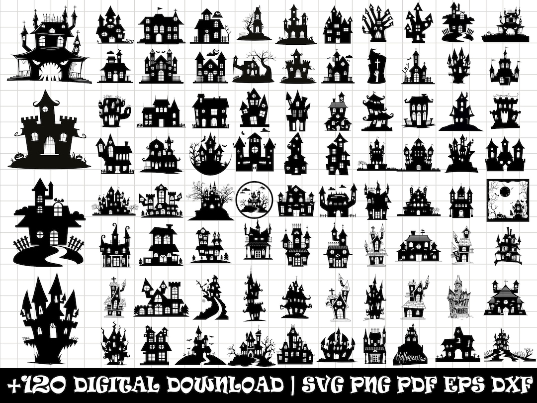 HAUNTED HOUSE SVG , Halloween Bundle Svg, Haunted House Svg Bundle ...