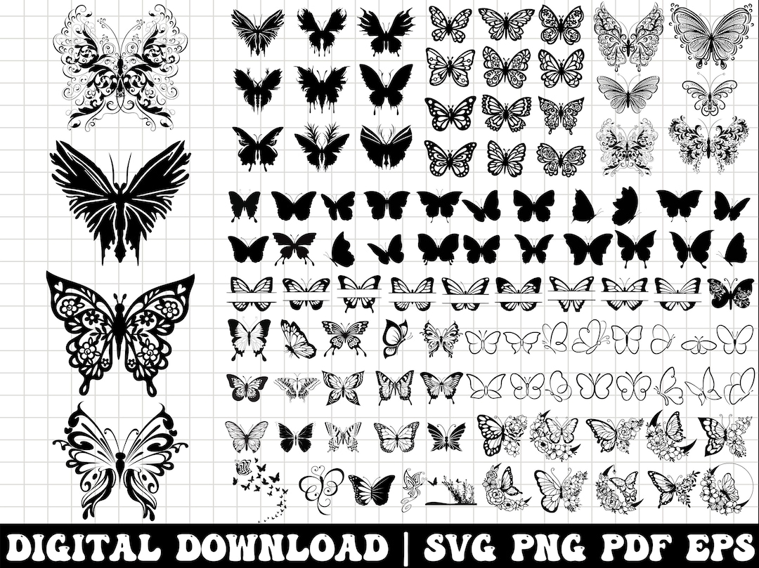 Butterfly Svg Svg Bundle Butterflies Papercut - Etsy