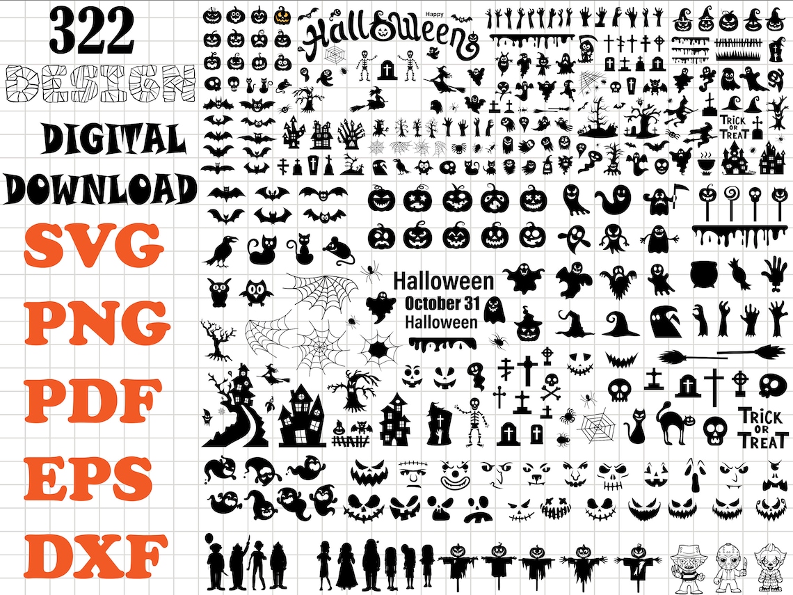 Halloween SVG Bundle, Halloween Character SVG Pack , Halloween Svg ...