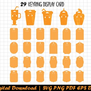 Keyring Display Card Svg Bundle, Keyring Display Card Template ...