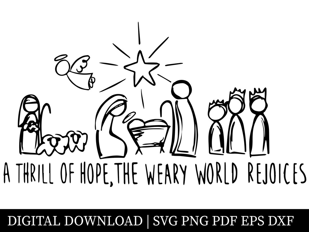 A Thrill of Hope Nativity PNG File Christmas Sublimation - Etsy Australia