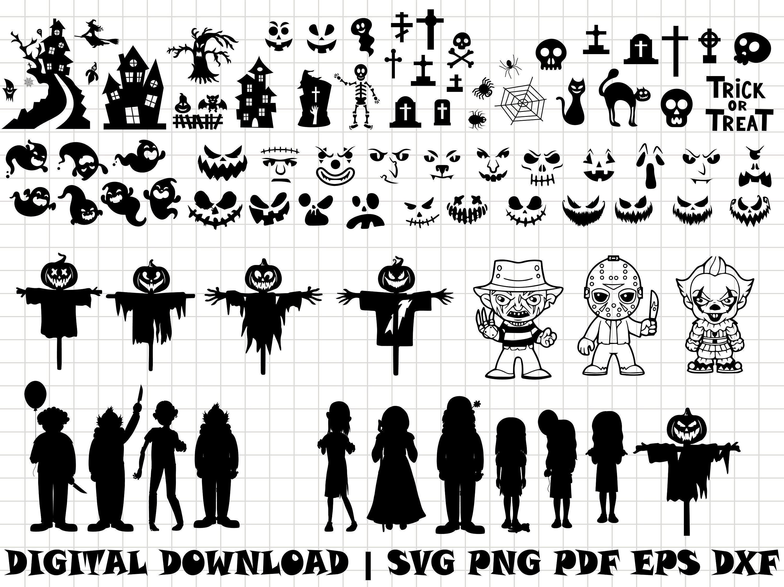 Halloween SVG Bundle, Halloween Character SVG Pack , Halloween Svg ...