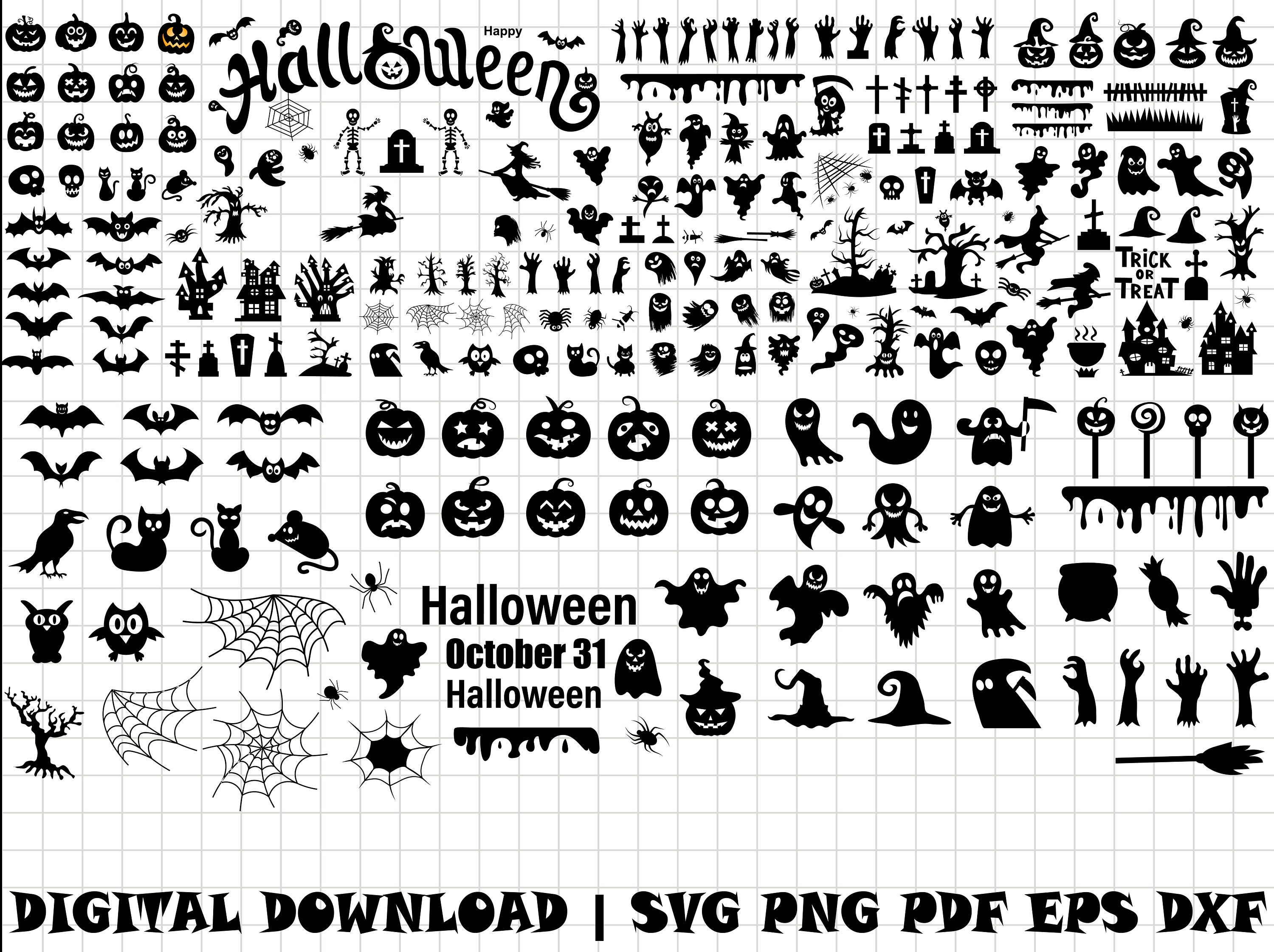 Halloween SVG Bundle, Halloween Character SVG Pack , Halloween Svg ...