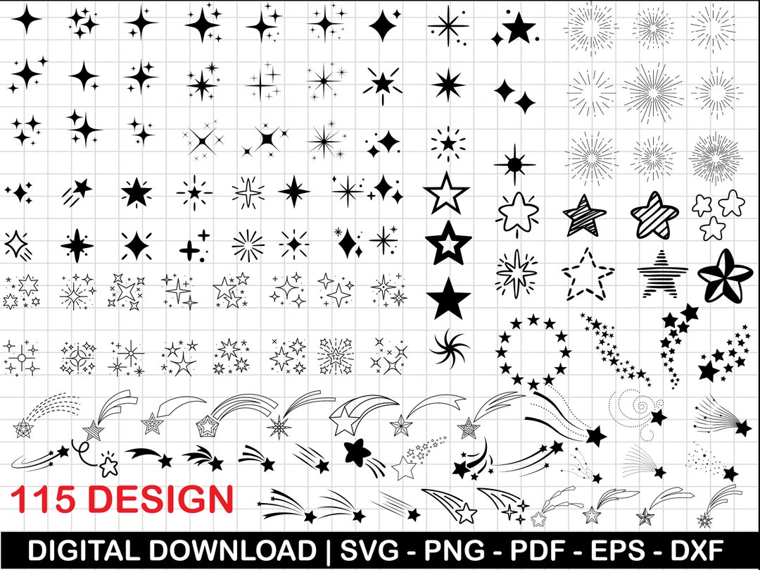 Sparkle, Stars Sparkle Svg Cut Files for Cricut,clip Art, Jpg/png/eps ...