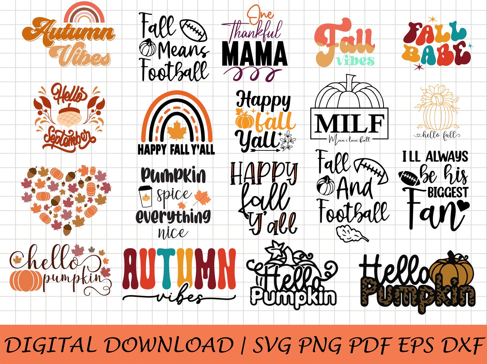 Fall SVG Bundle, Fall Svg, Autumn Svg, Thanksgiving Svg, Fall Svg ...