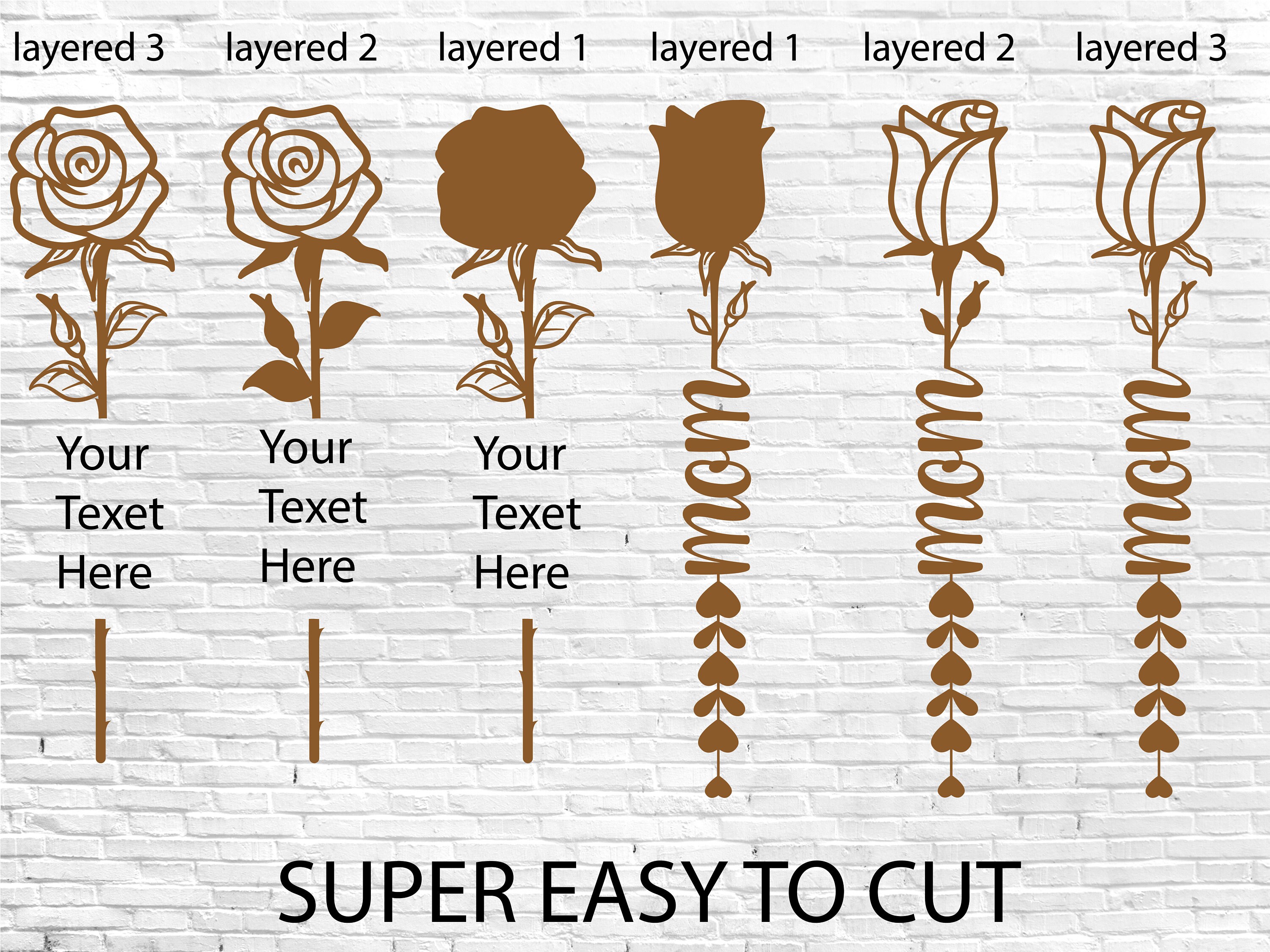 Mom Rose Laser Cut File Mother Day Svg Laser Bundle Rose - Etsy Australia