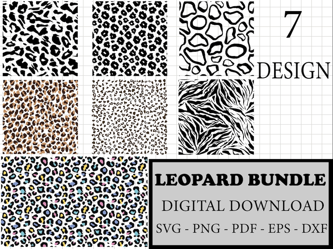 Leopard Print SVG Bundle, Leopard SVG, Layered Leopard Print, Leopard ...