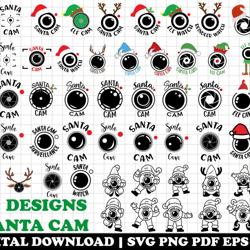 Santa Cam Svg - Etsy