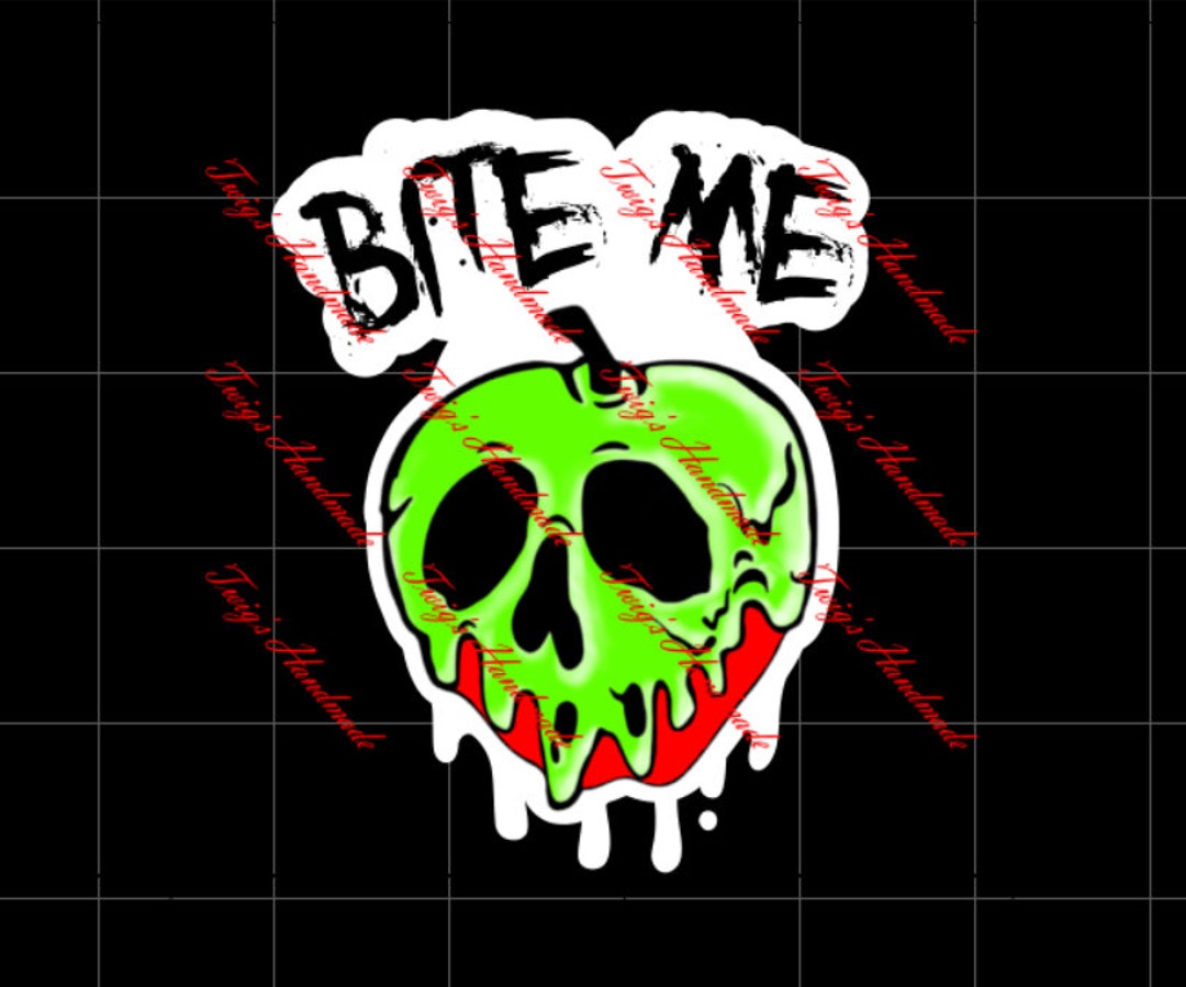 Poison Apple Bite Me PNG Download for Sticker - Etsy