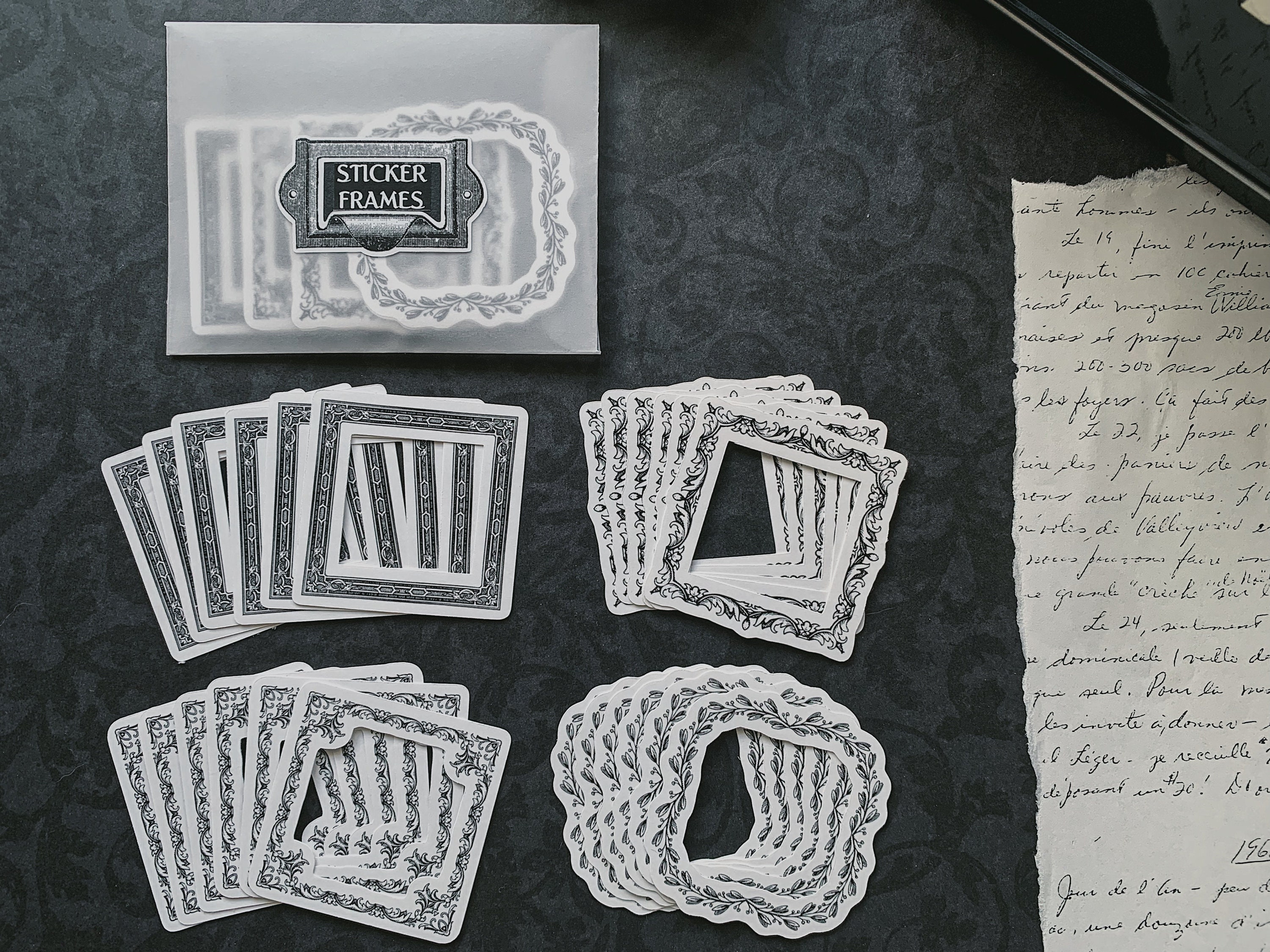 24 Pcs Assorted Sticker Frames Set II Decorative Frames - Etsy