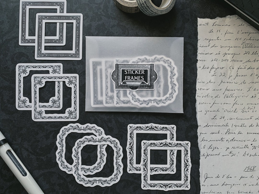 24 Pcs Assorted Sticker Frames Set II Decorative Frames - Etsy