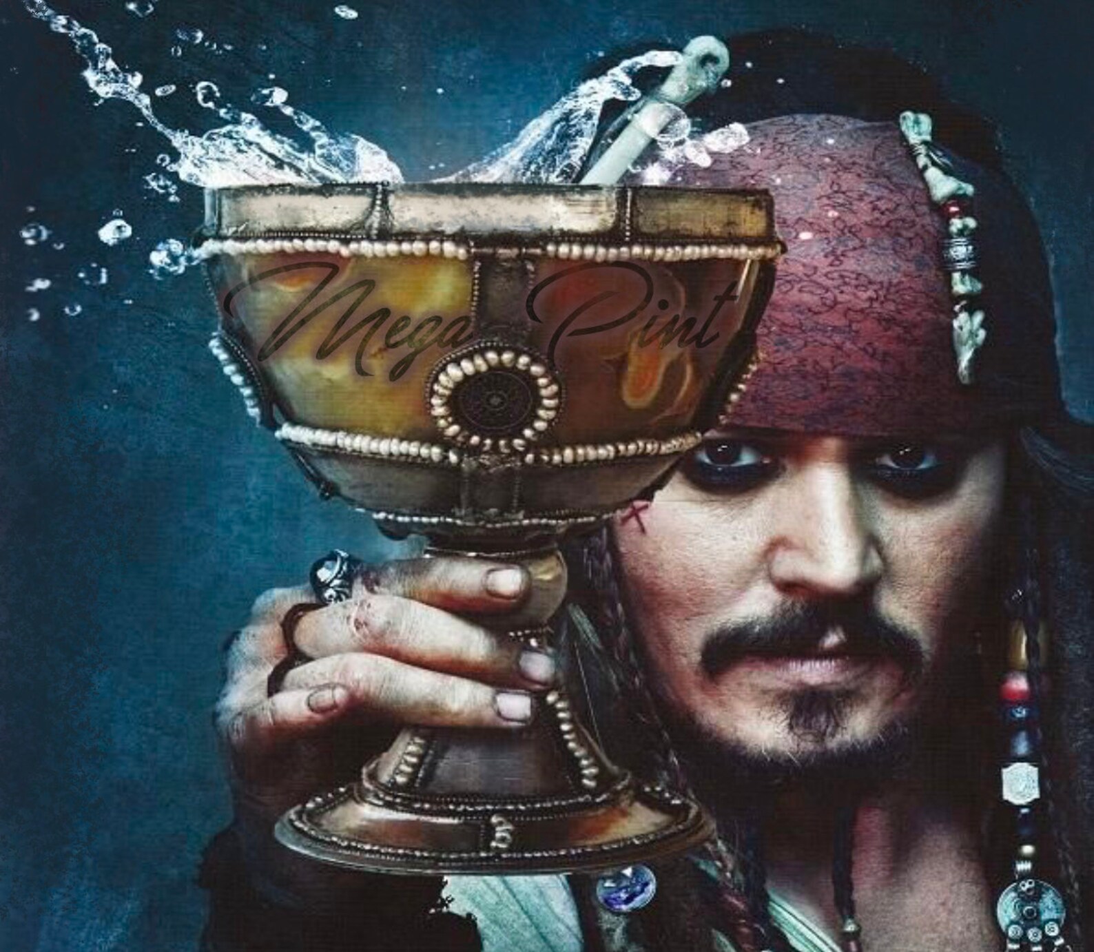 Mega Pint Johnny Depp Tumbler PNG - Etsy