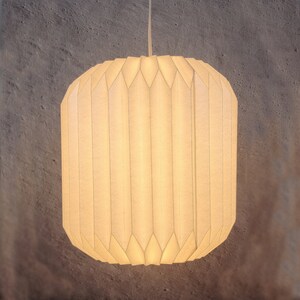 LANTERN DRUM Paper Pendant Lampshade, Modern, Origami, Pleat, Geometric ...