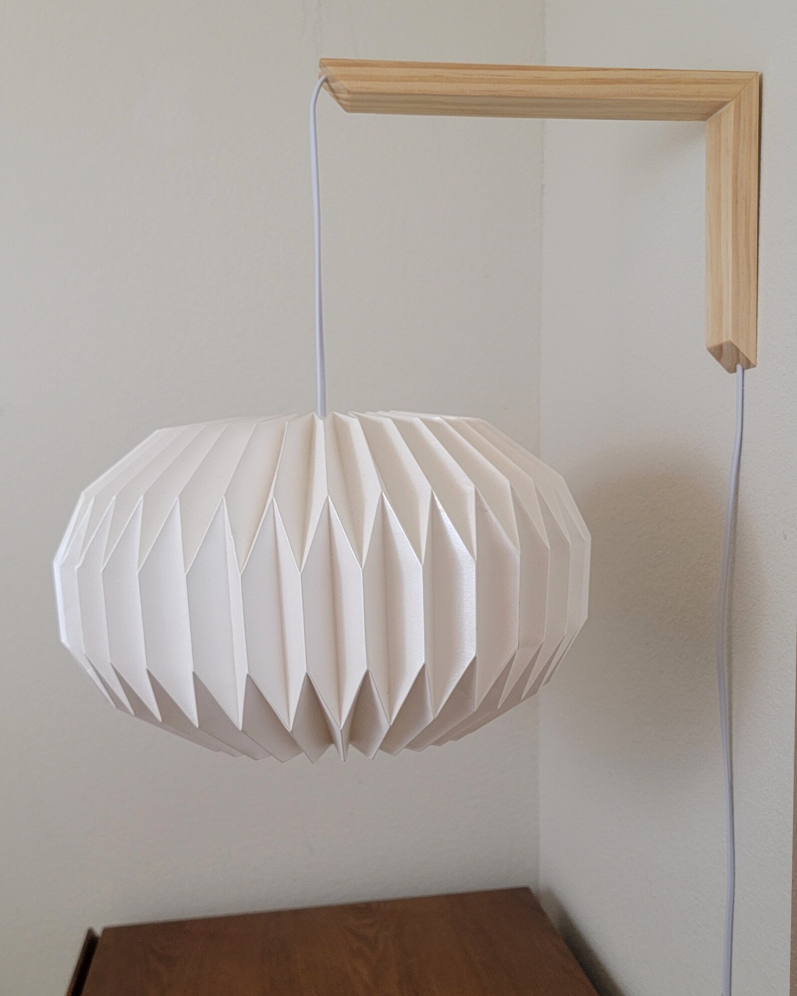 Origami Chandelier Lamp | Japandi Hanging Lampshade | Oval Wall Light ...