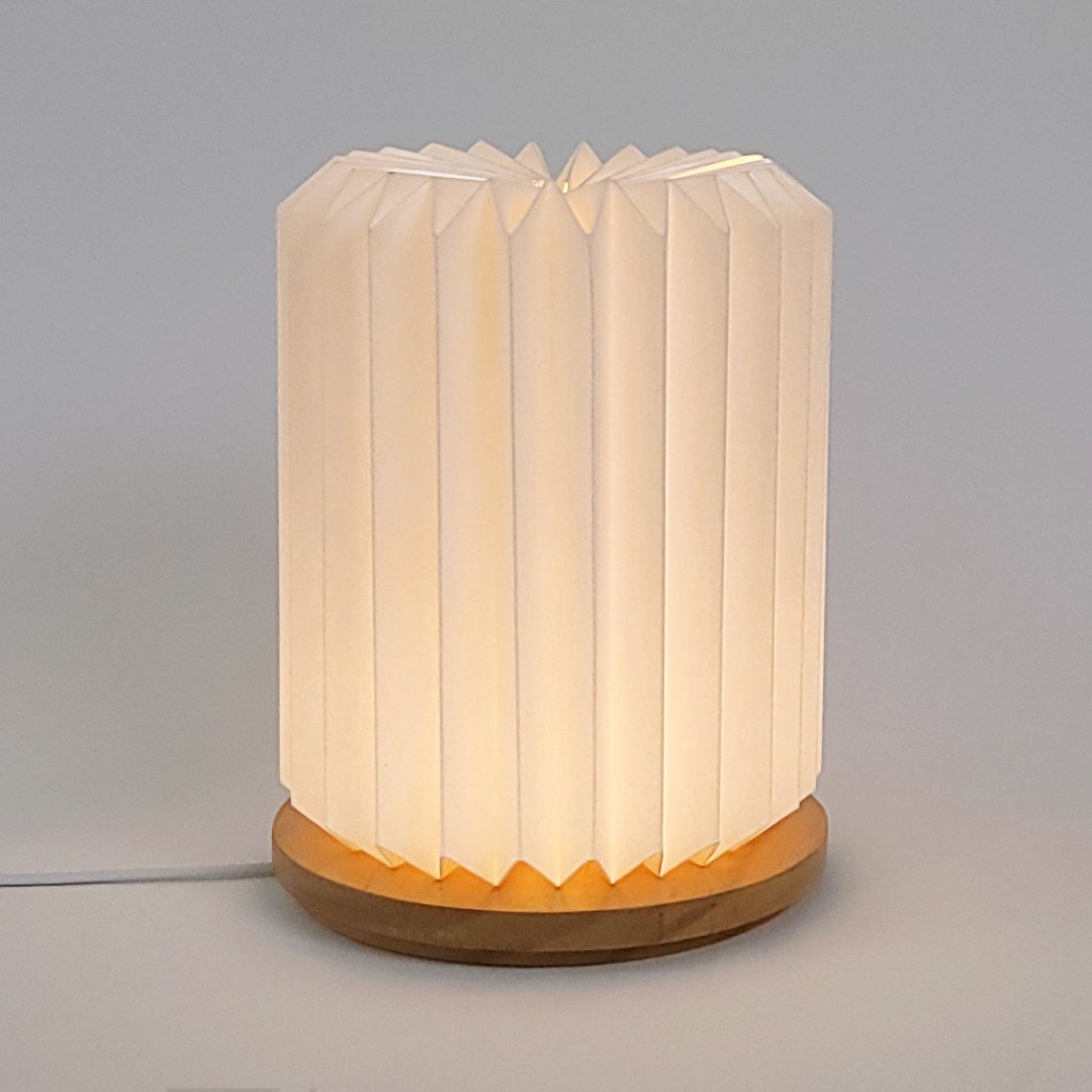 PILLAR M Modern Origami Table Lamp Side Table With Dimmable - Etsy