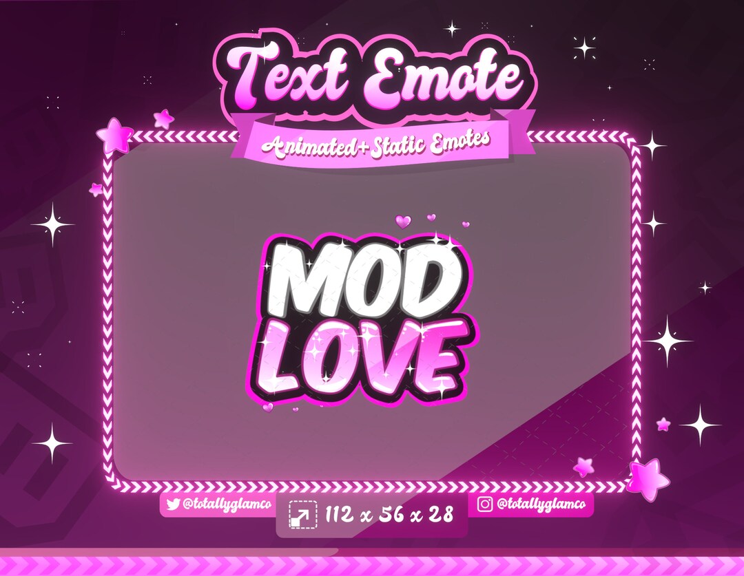 ANIMATED + STATIC EMOTE | Mod Love, Animated Mod Love Emote, Mod Love ...