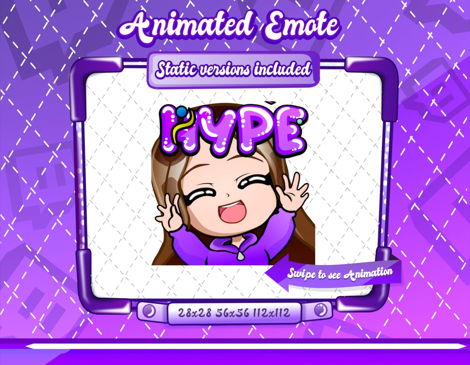 ANIMATED STATIC EMOTES Chibi Girl Emotes, Animated Brown Haired Emotes ...