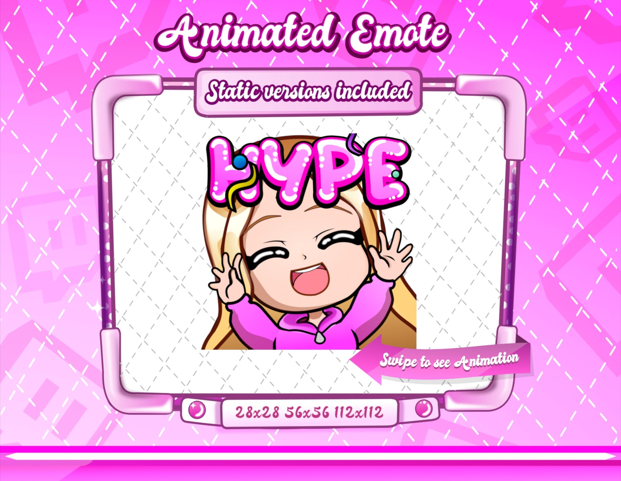 CUSTOM EMOTES 6 Animated Chibi Emotes Comission Chibi - Etsy