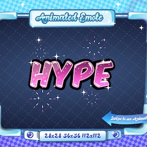 ANIMATED + STATIC EMOTE | Hype Emote, Animated Hype Emote V8, Hype ...